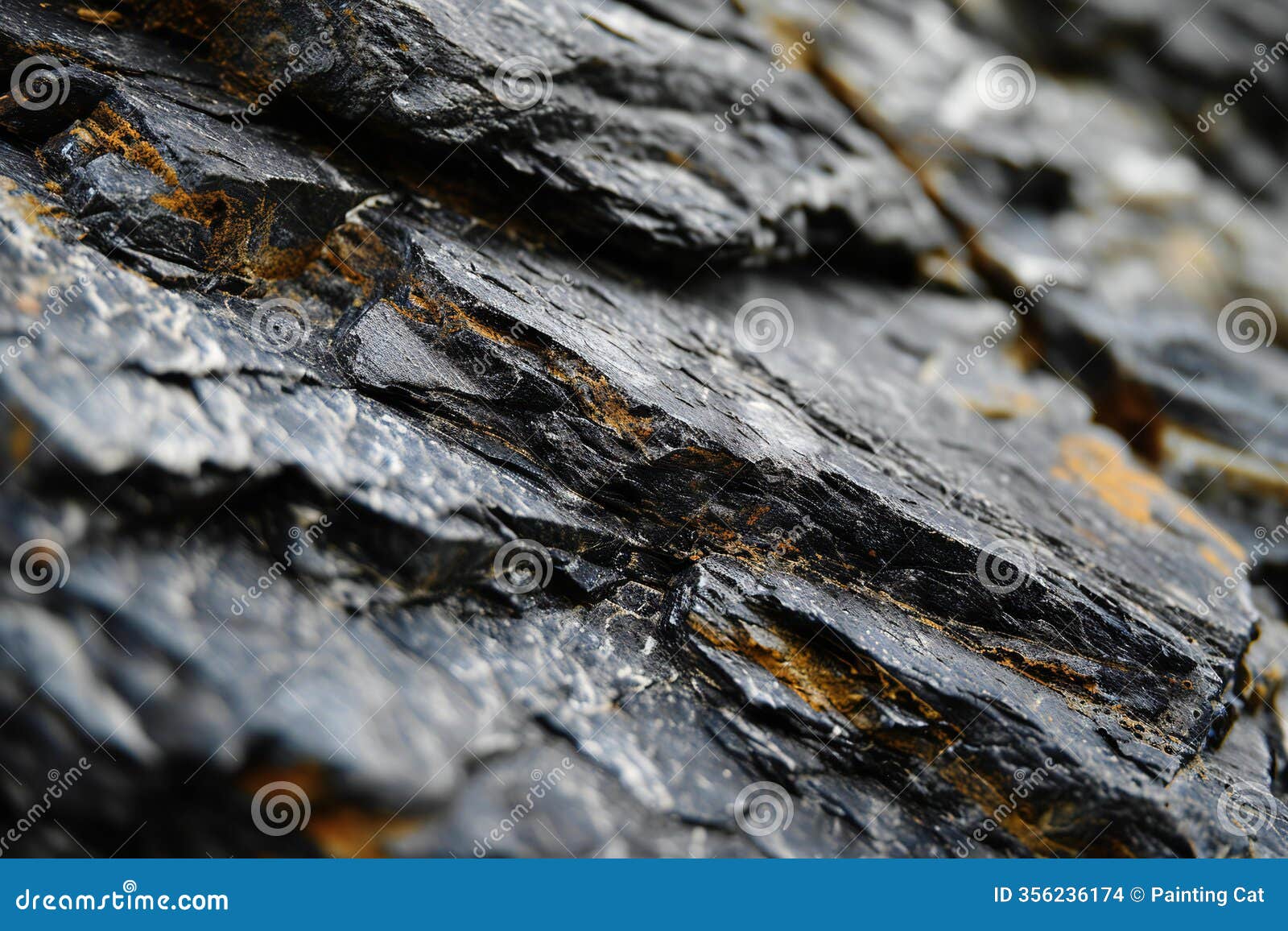 Closeup of a Rock Surface with Layers of Basaltic Rock Stock ...