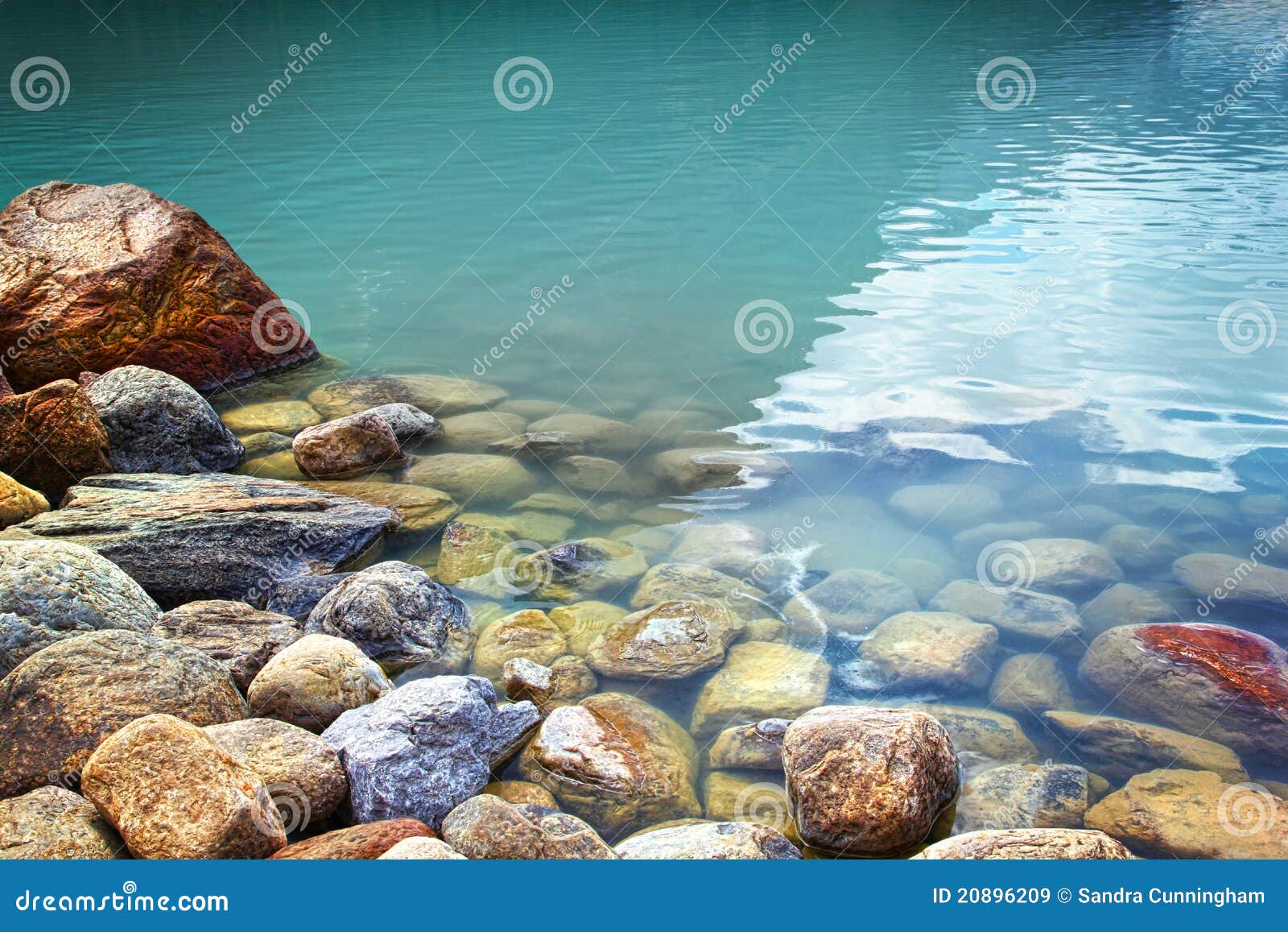 Closeup of Rocks in Water at Lake Louise Stock Image - Image of color ...