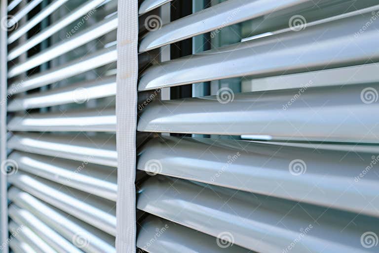 Closeup of Roller Shutter Slats Fully Closed for Privacy Stock Photo ...