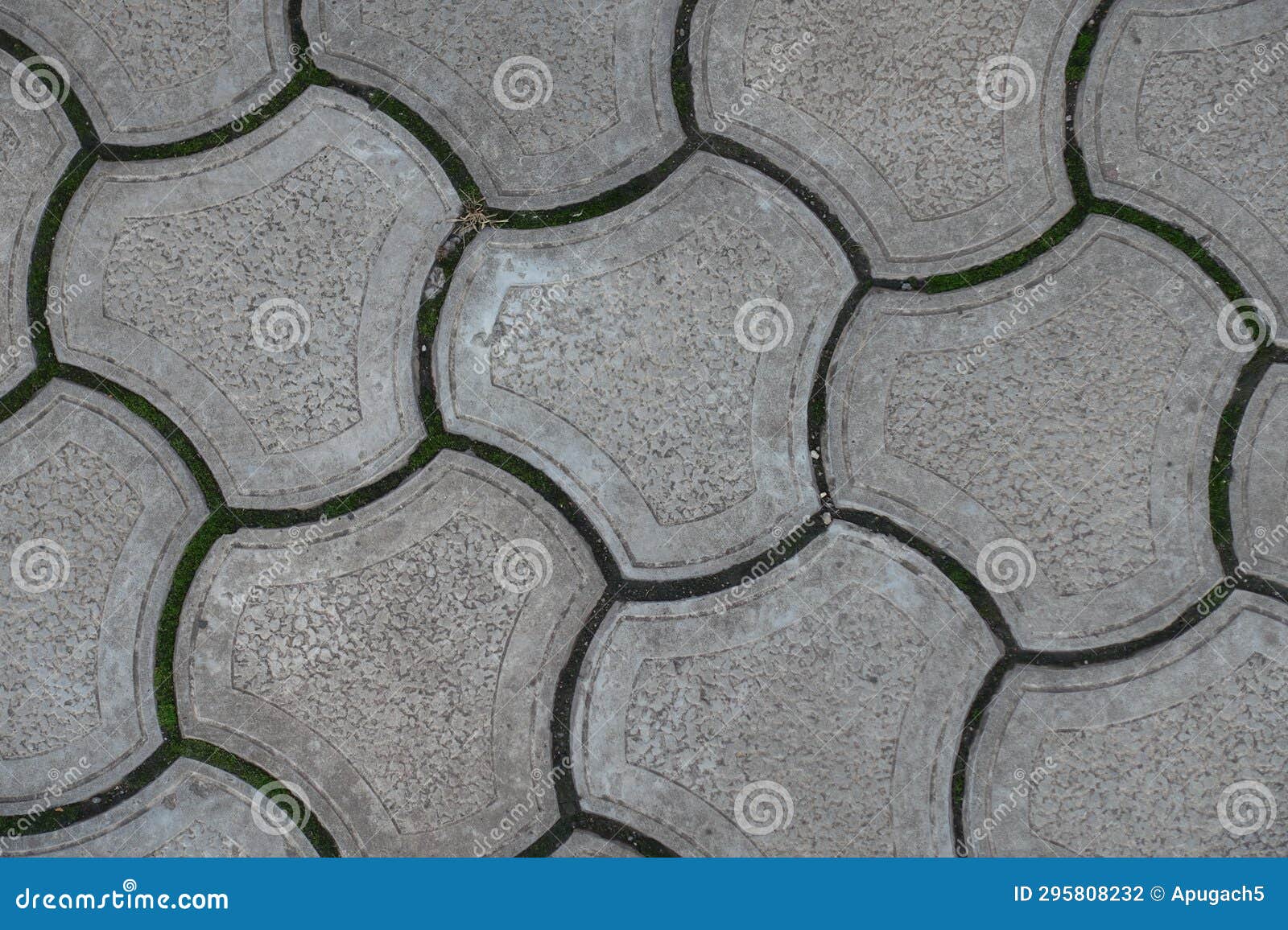 Closeup of Rounded Gray Concrete Interlocking Paver Blocks Stock Photo ...