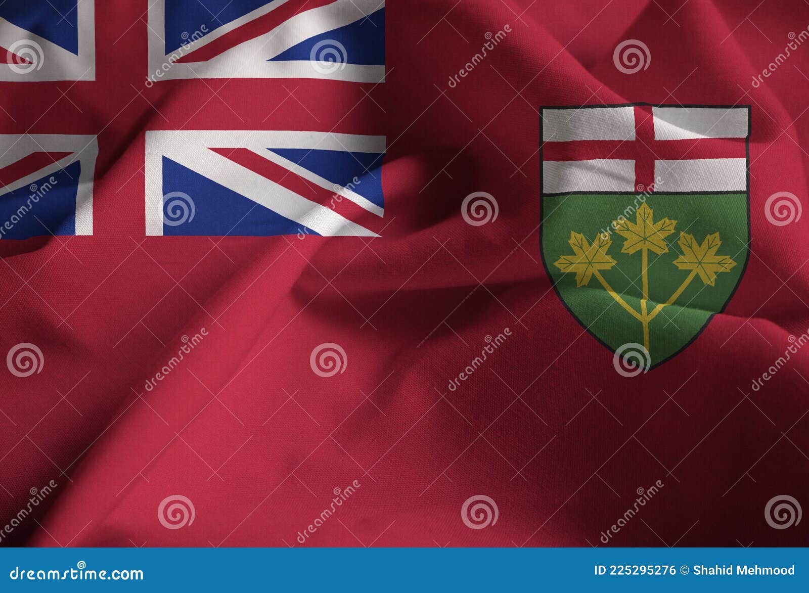 Ontario Flag Waving Vector Illustration On White Background. Provinces ...