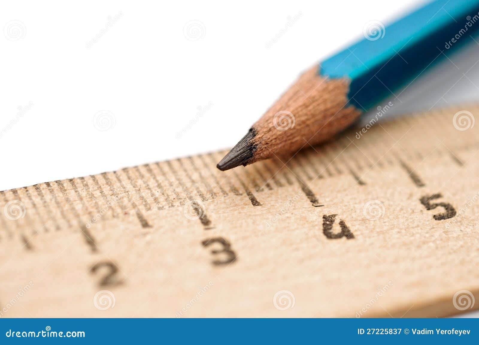 Closeup Ruler and Wood Pencil Stock Image - Image of ruler ...