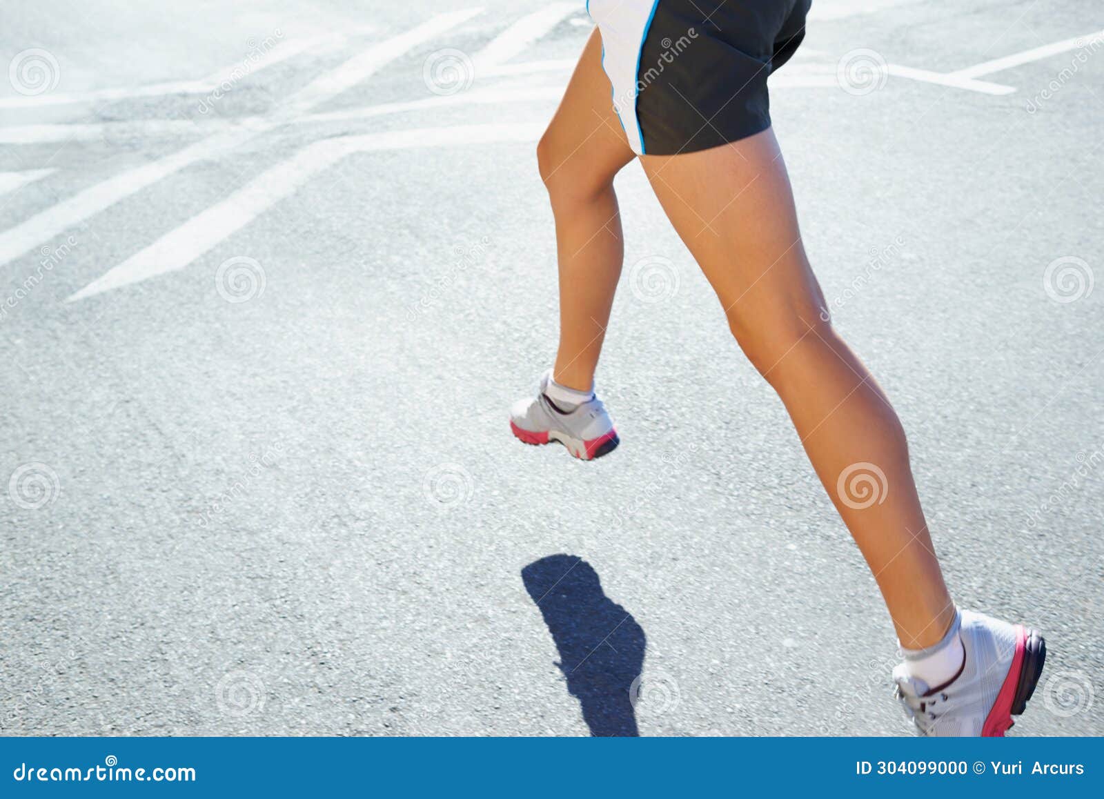 Closeup, Running and Legs with Woman, Training and Exercise with ...