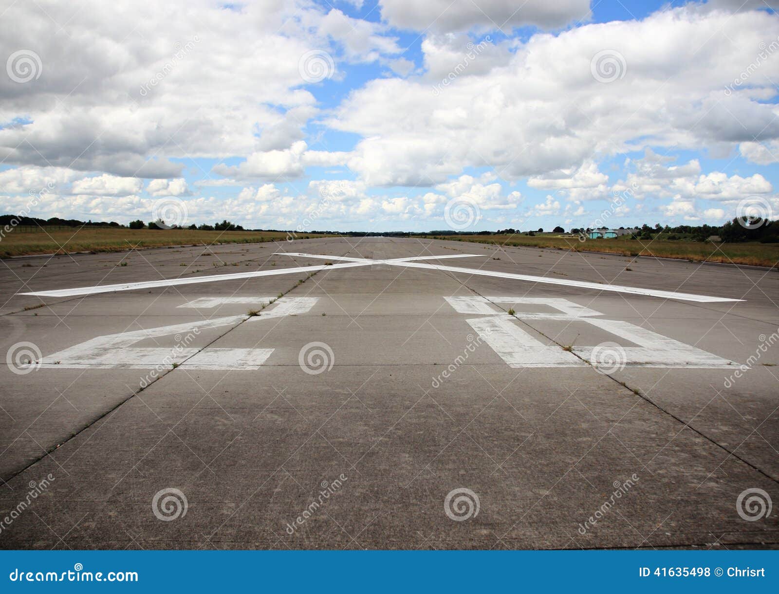 Closeup on Runway Number at Airfield Stock Photo - Image of highway ...