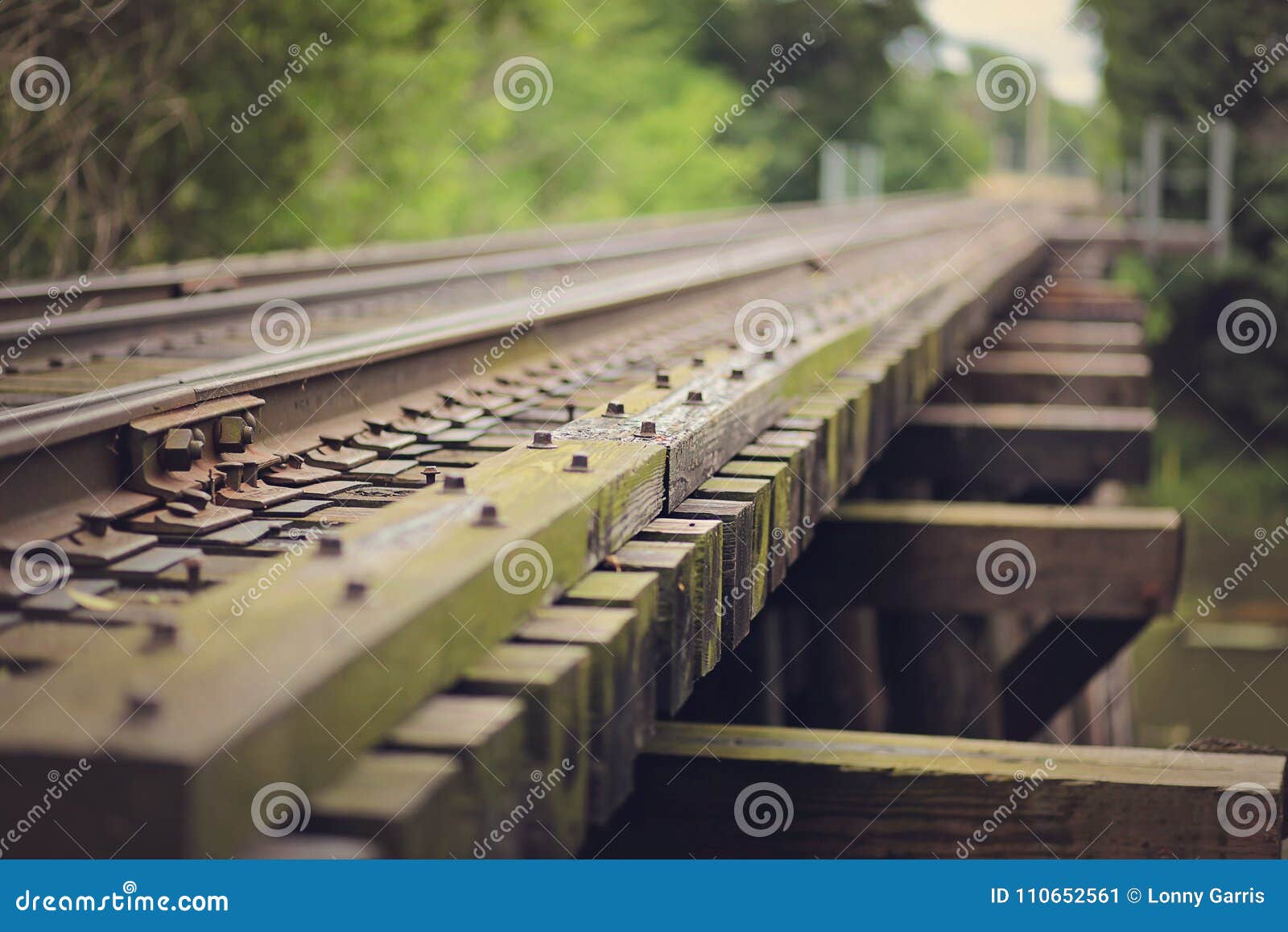 Closeup of Rustic Railroad Tracks Stock Image - Image of train, rail ...