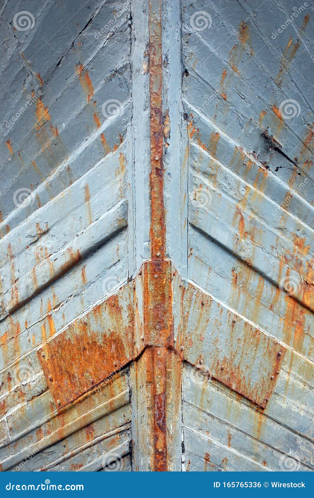 Closeup of Rusty Iron Ship Walls with Grey Paint on it Stock Photo ...