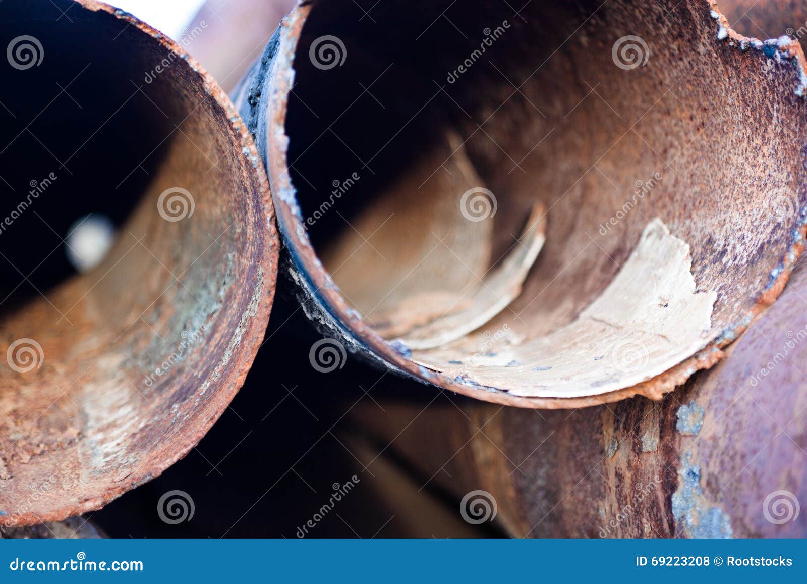 Closeup of Rusty Metal Pipes Stock Photo - Image of piping, orifice ...
