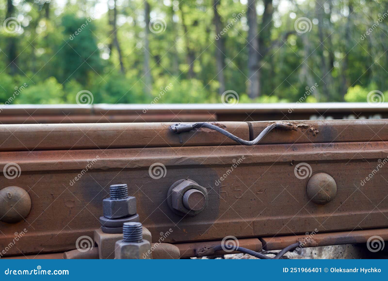 Closeup of Rusty Rail Which is a Kind of Railway Fastener Stock Image ...