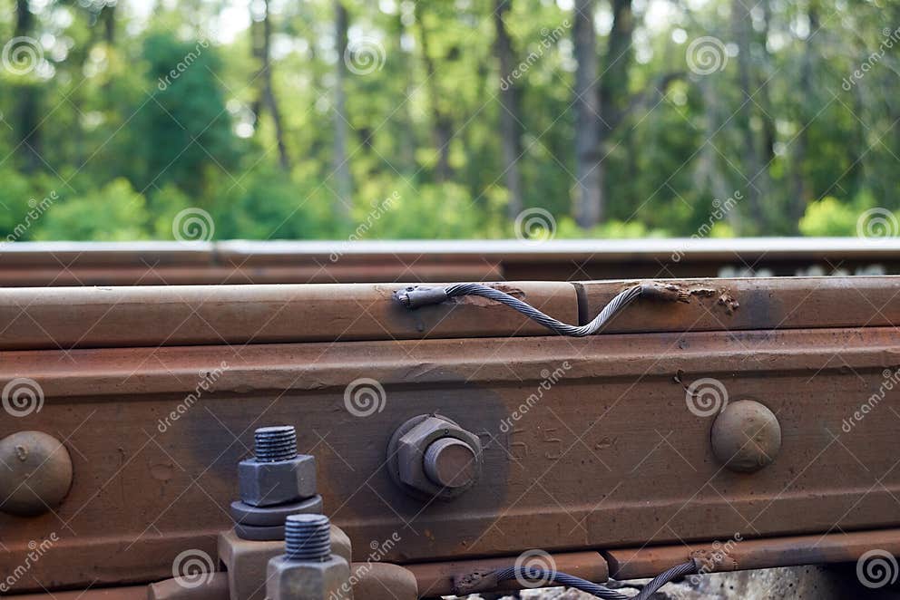 Closeup of Rusty Rail Which is a Kind of Railway Fastener Stock Image ...