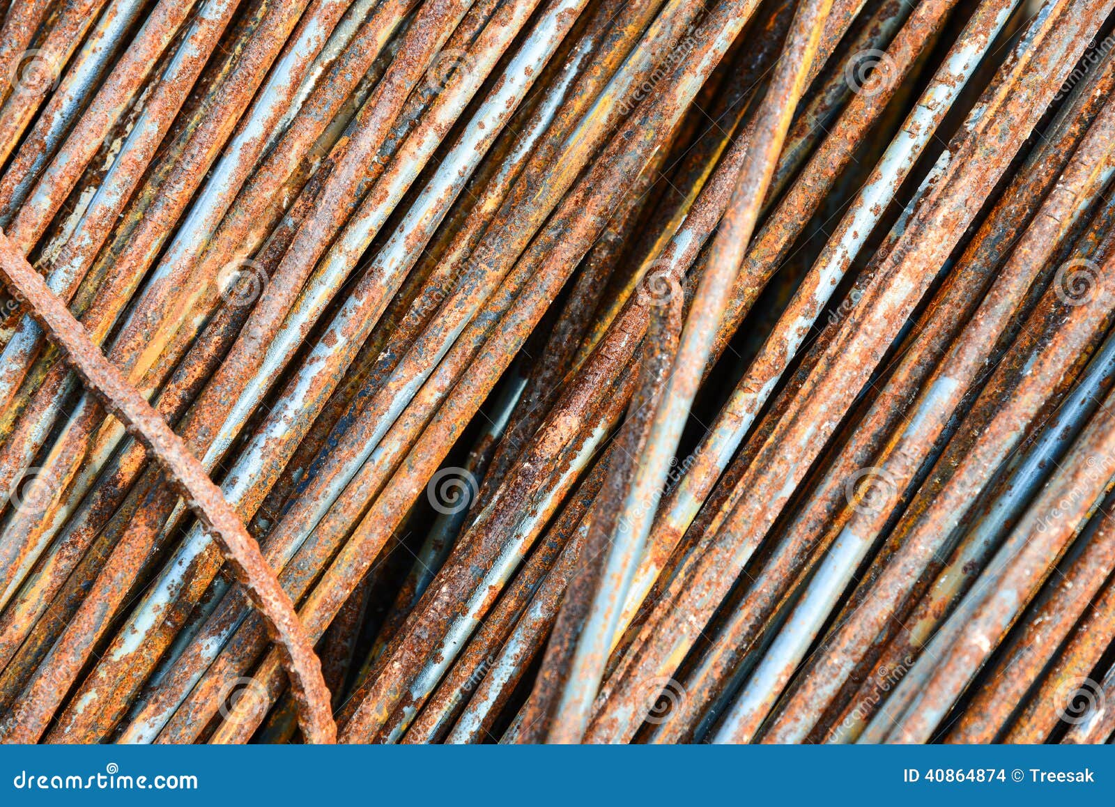 Closeup rusty rebar steel stock photo. Image of industrial - 40864874