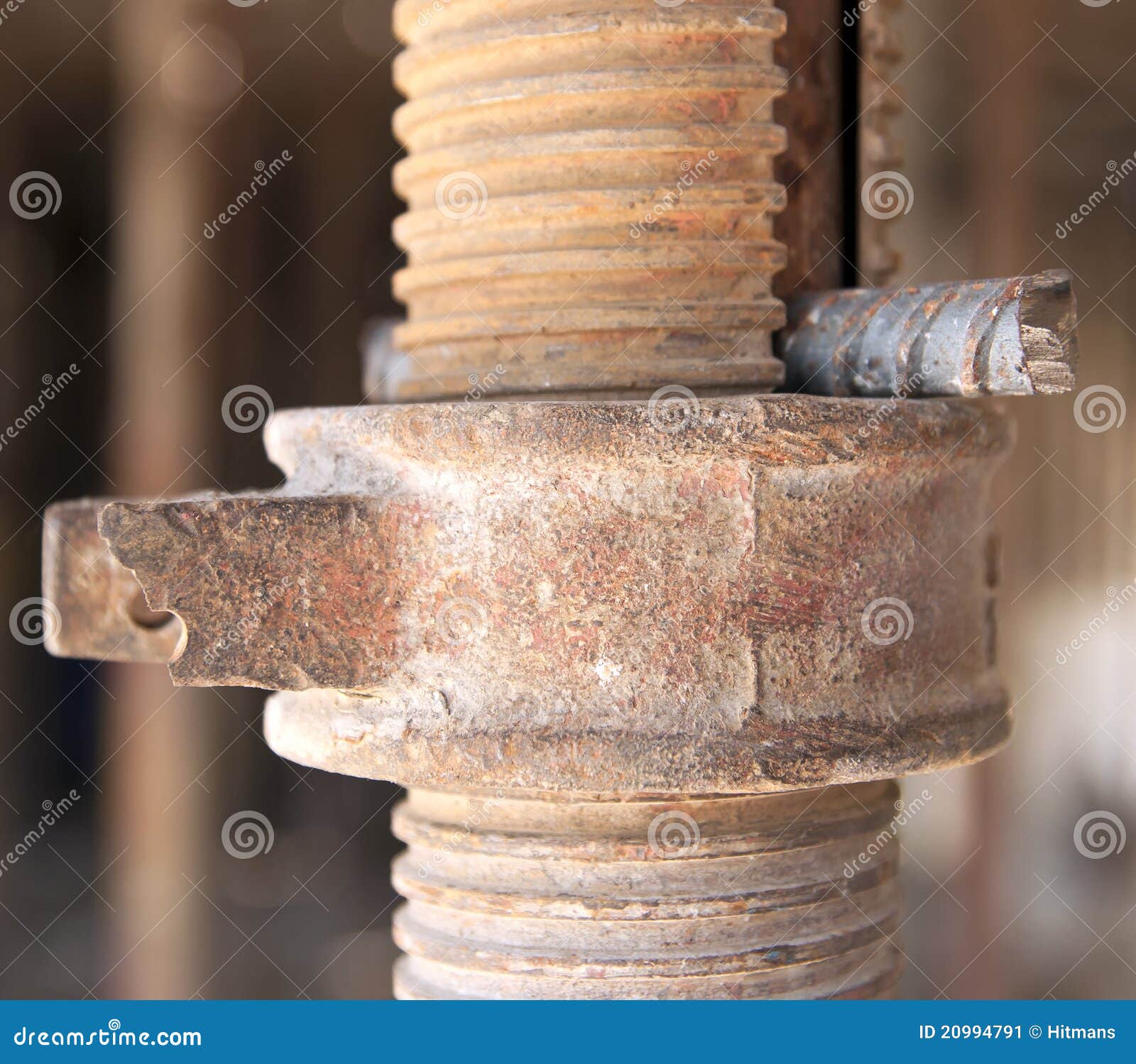 Closeup of Rusty Scaffold in a Construction Site Stock Image - Image of ...