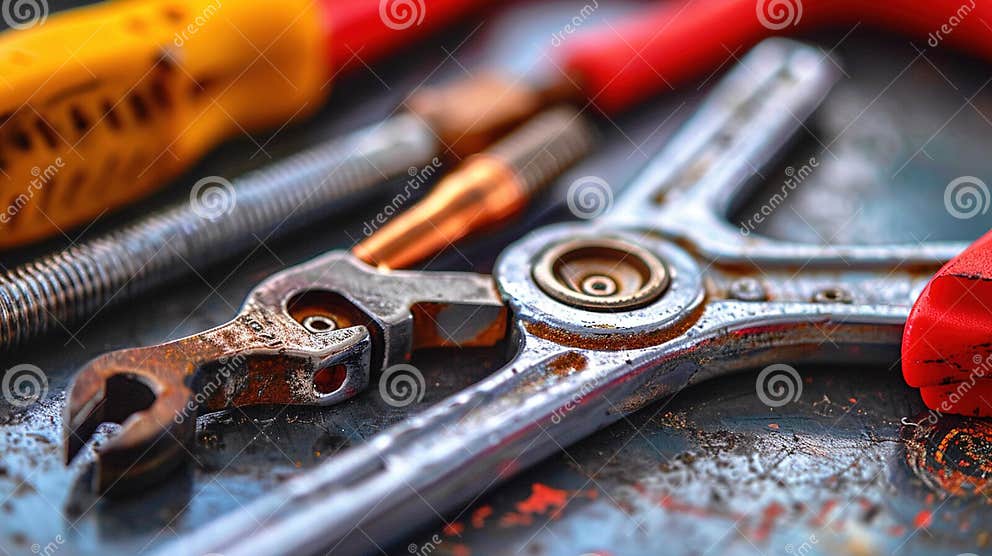 Closeup of Rusty Tools stock illustration. Illustration of closeup ...