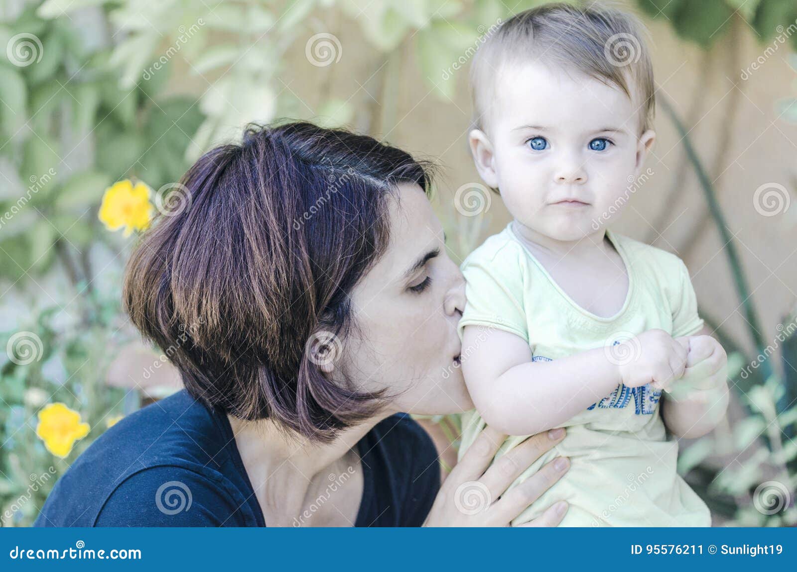Closeup of Sad Baby Cry in a Park Stock Image - Image of innocence ...