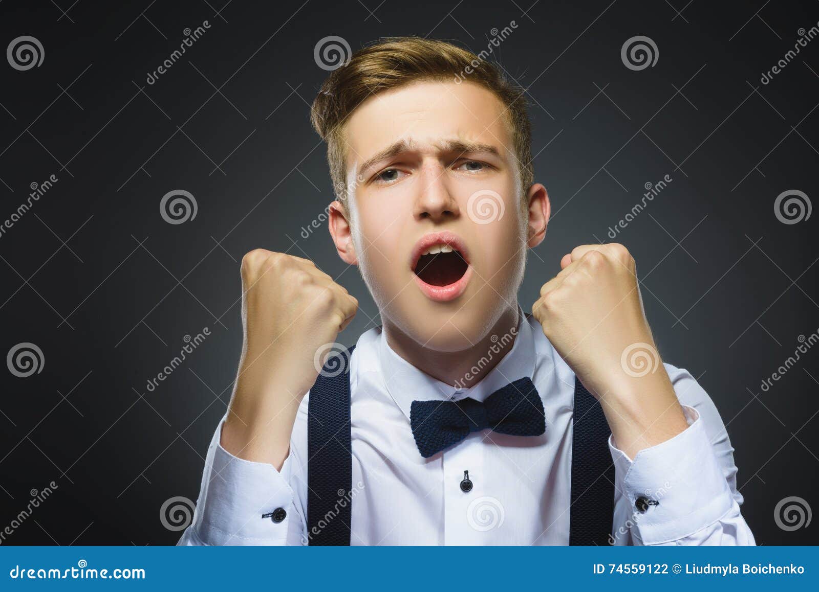 Closeup Sad Boy with Worried Stressed Face Expression Stock Photo ...