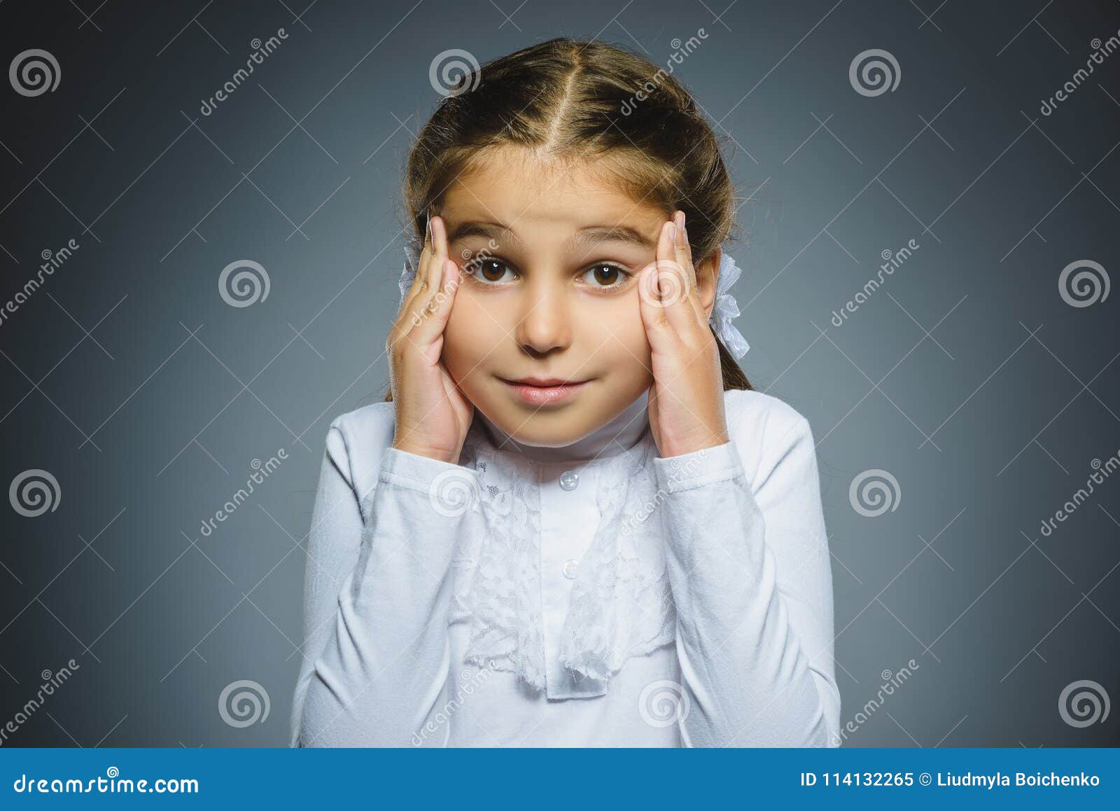 Closeup Sad Girl with Worried Stressed Face Expression Stock Image ...
