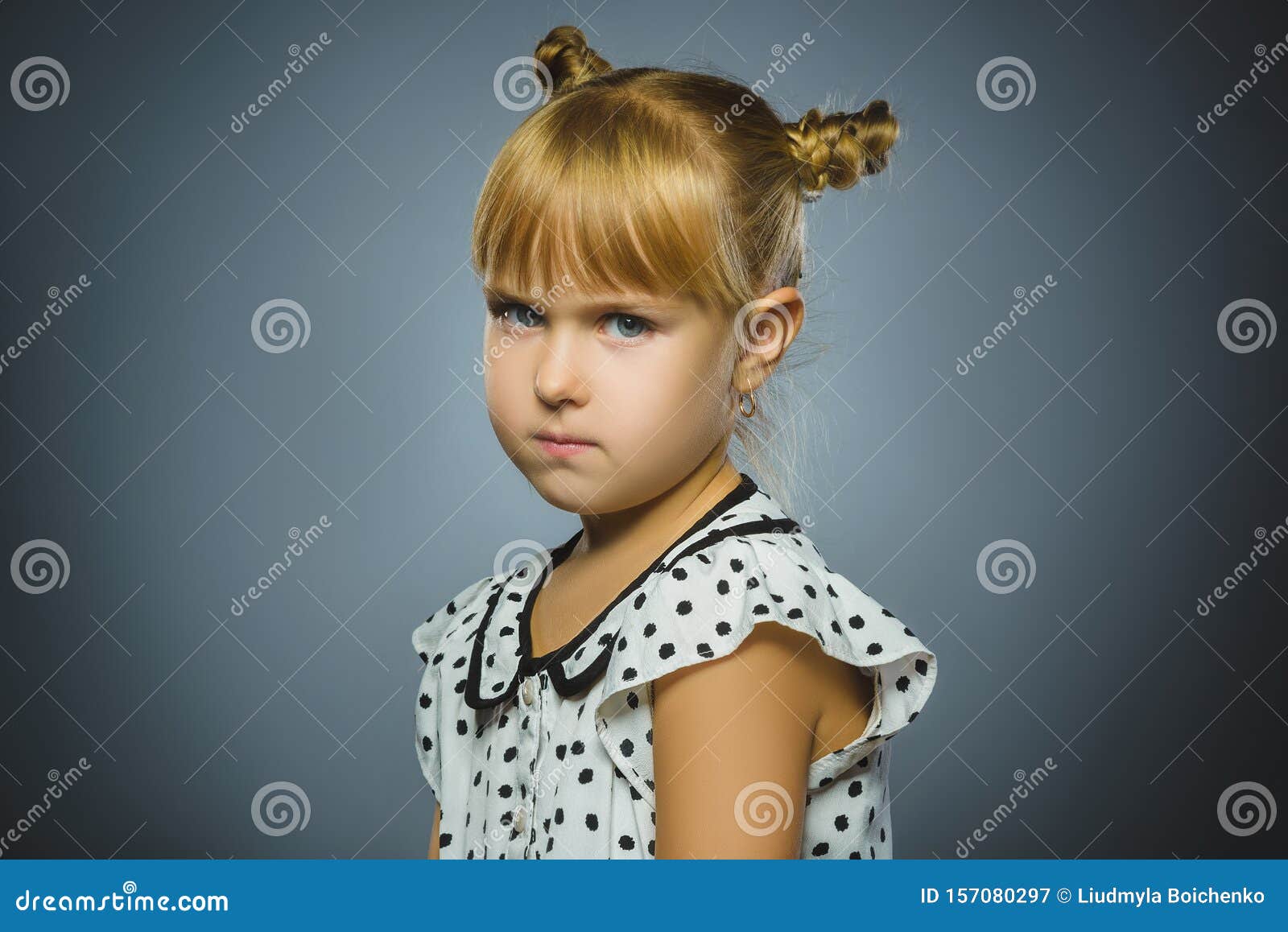 Closeup Sad Girl with Worried Stressed Face Expression Stock Image ...