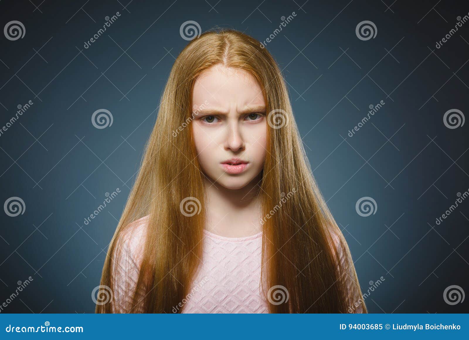 Closeup Sad Girl with Worried Stressed Face Expression Stock Image ...