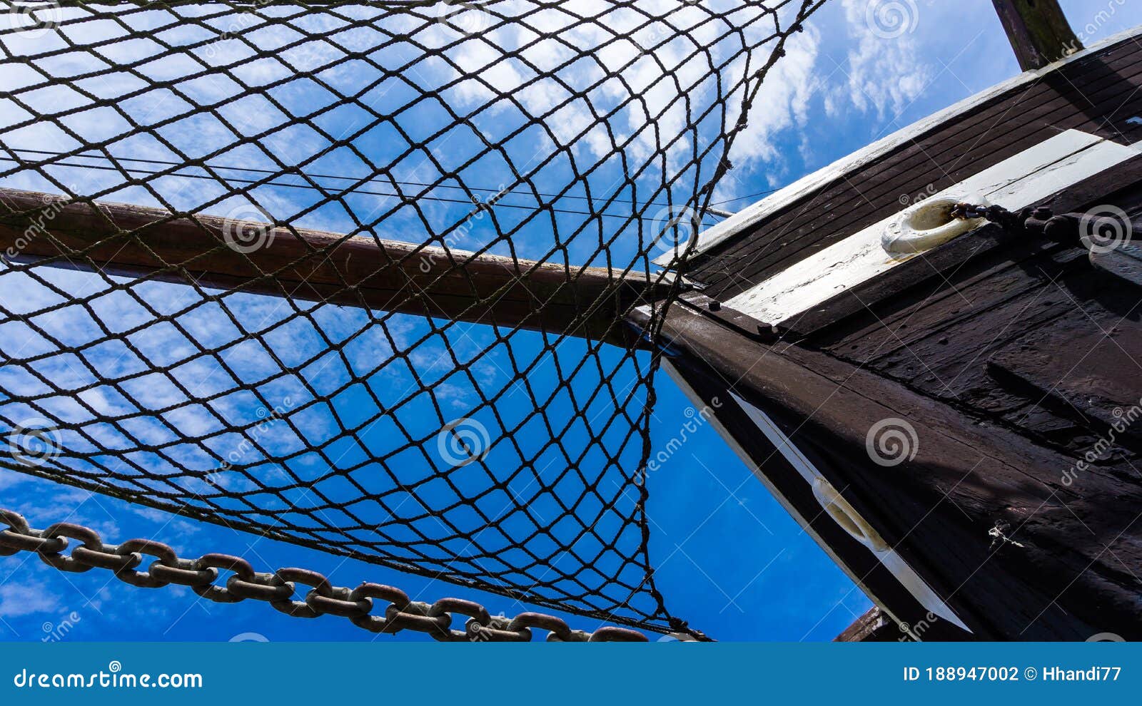 Closeup of a Sailing Ship Bow Stock Photo - Image of brown, water ...