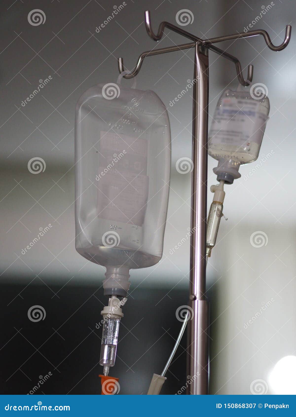 Saline Drip Control Machine In Ward At The Hospital Royalty-Free Stock ...
