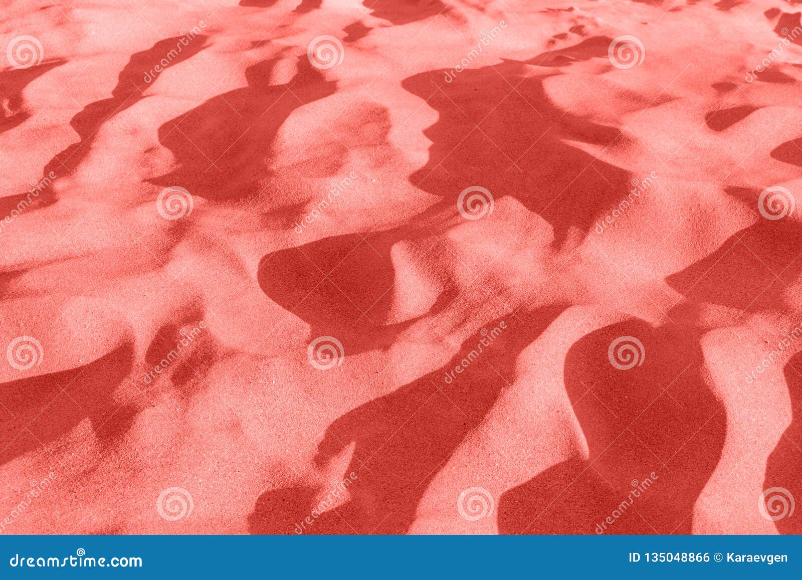 Closeup of Sand Pattern of a Beach in the Summer. Coral Color Ba Stock ...