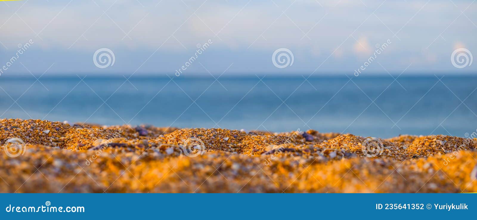 Sandy sea beach scene stock photo. Image of seascape - 235641352