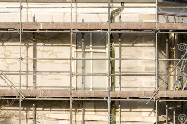 Closeup of scaffolding stock image. Image of building - 202205773