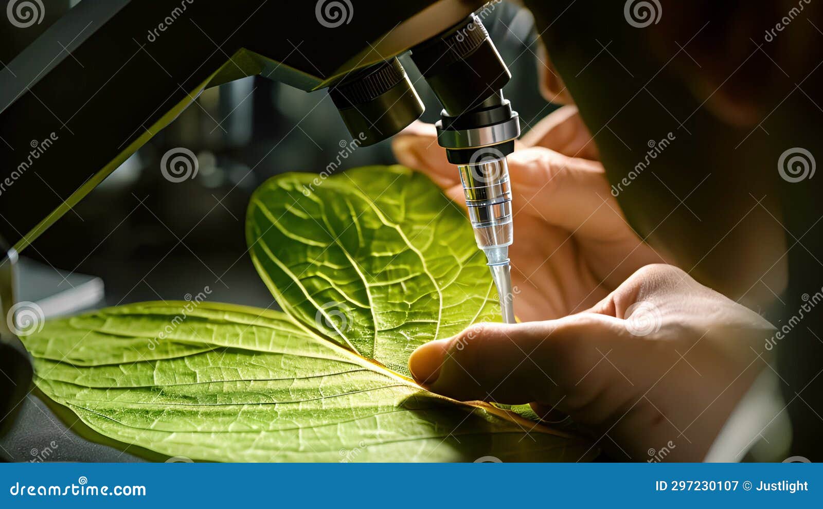 Closeup of a Scientist Examining a Leaf Under a Stock Video - Video of ...