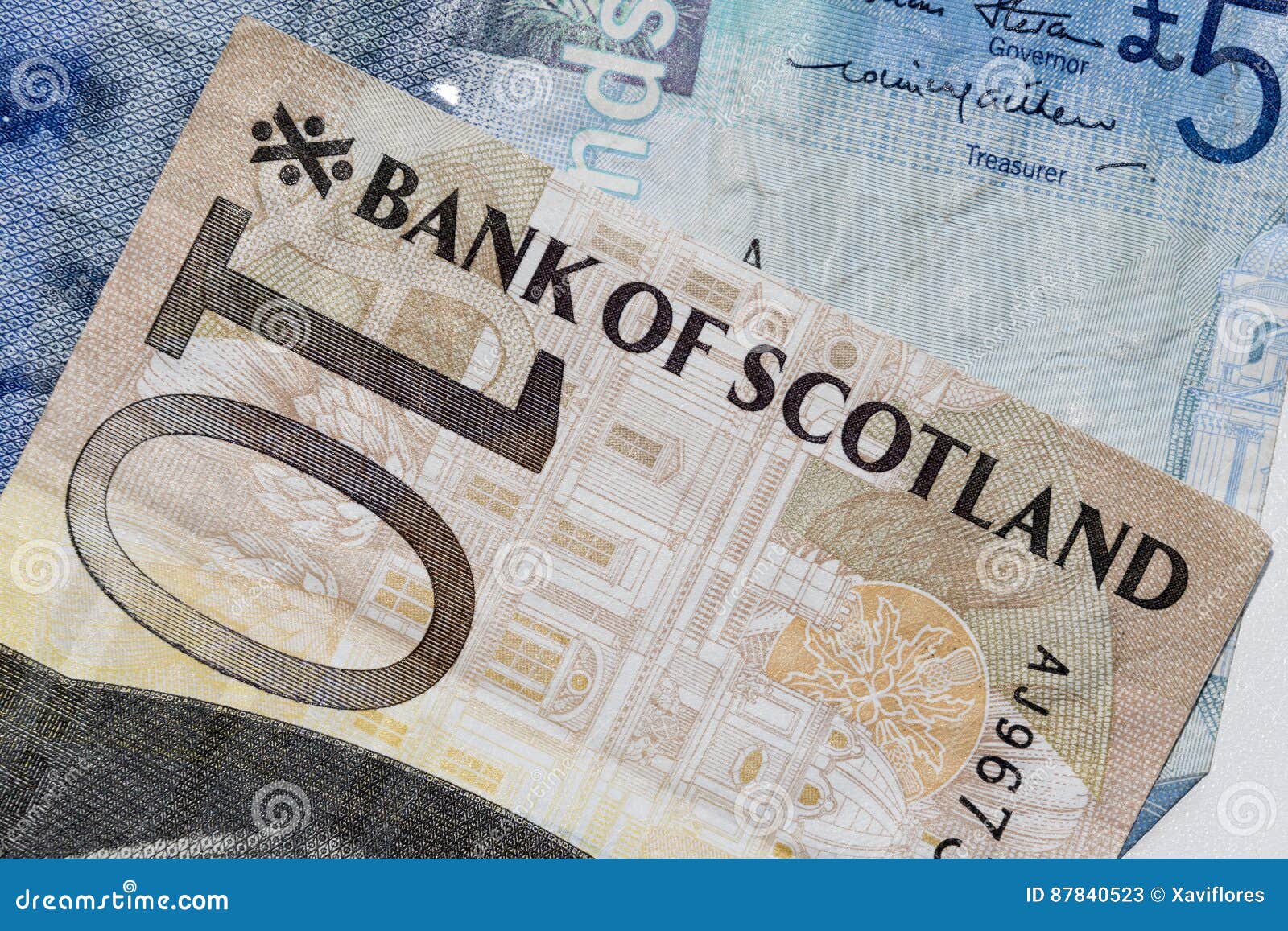 Closeup of 10 Scottish Pounds Banknotes Editorial Stock Photo - Image ...