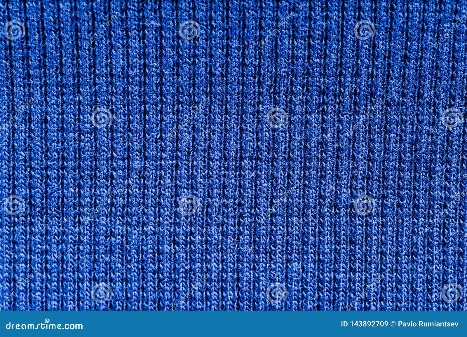 Closeup of Seamless Blue Knitted Fabric Texture Stock Image - Image of ...