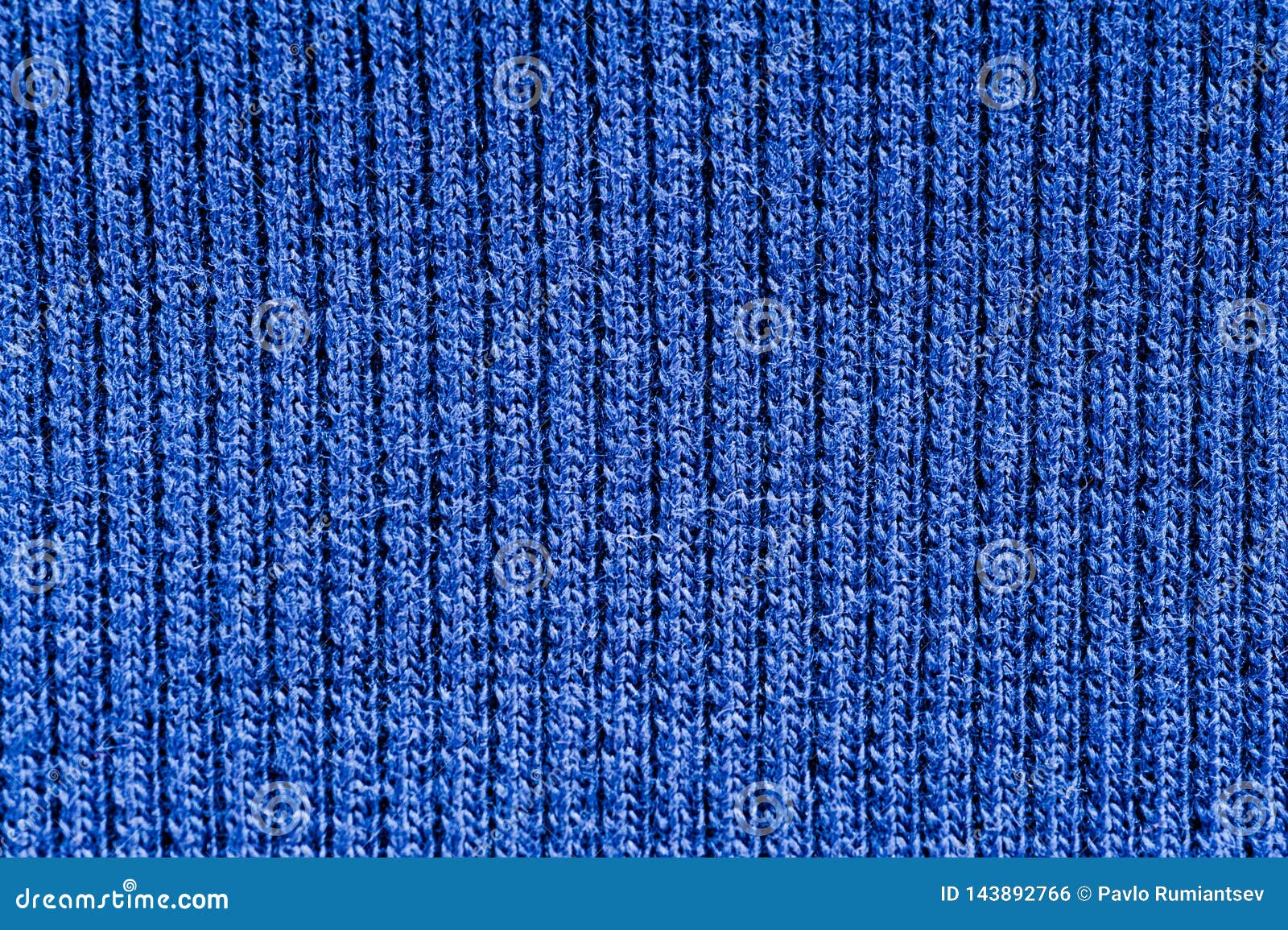 Closeup of Seamless Blue Knitted Fabric Texture Stock Photo - Image of ...