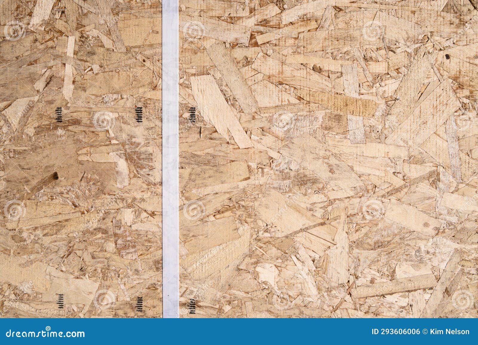 Closeup of a Section of New Oriented Strand Board (OSB) Engineered Wood ...
