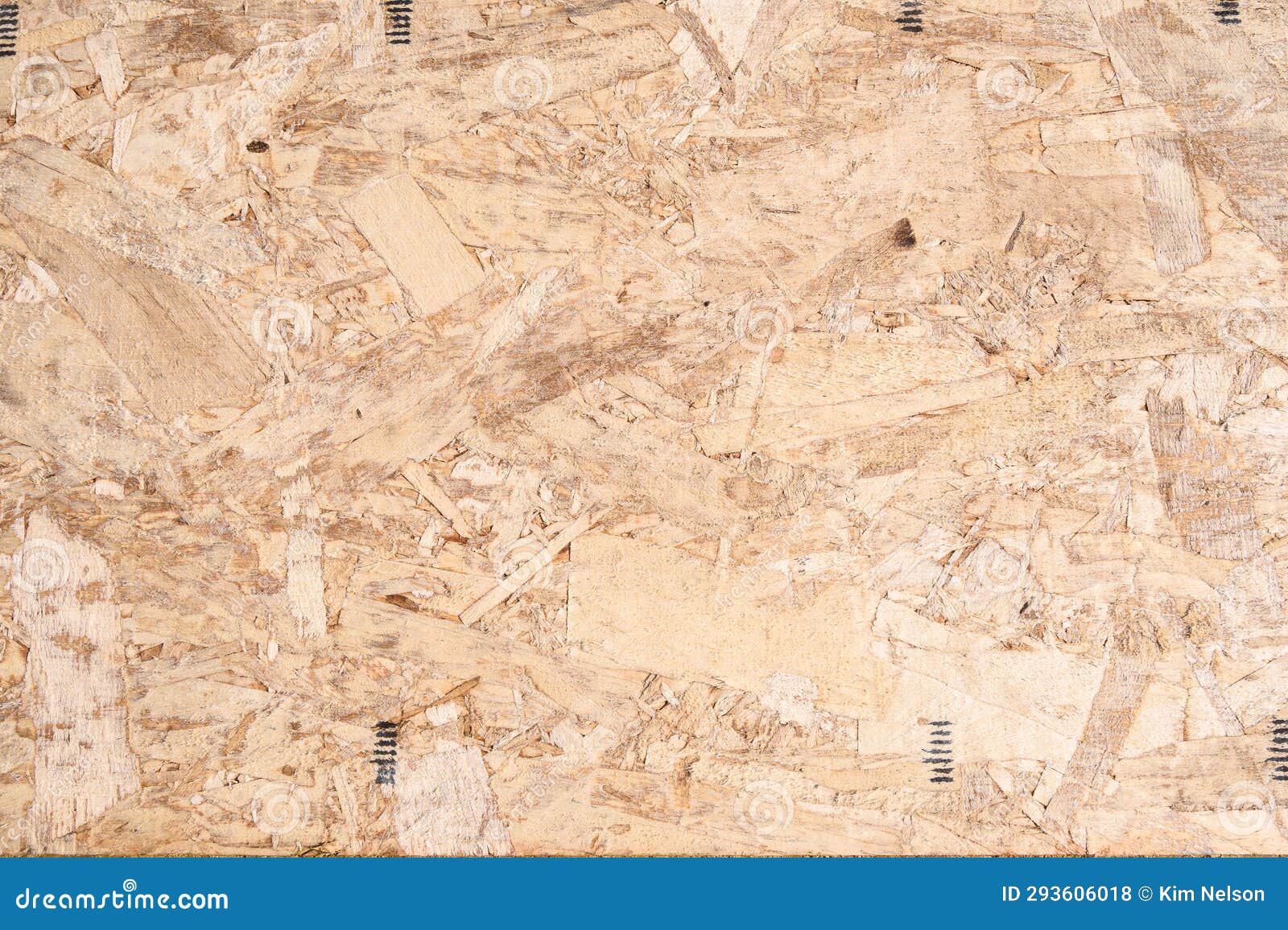 Closeup of a Section of New Oriented Strand Board (OSB) Engineered Wood ...