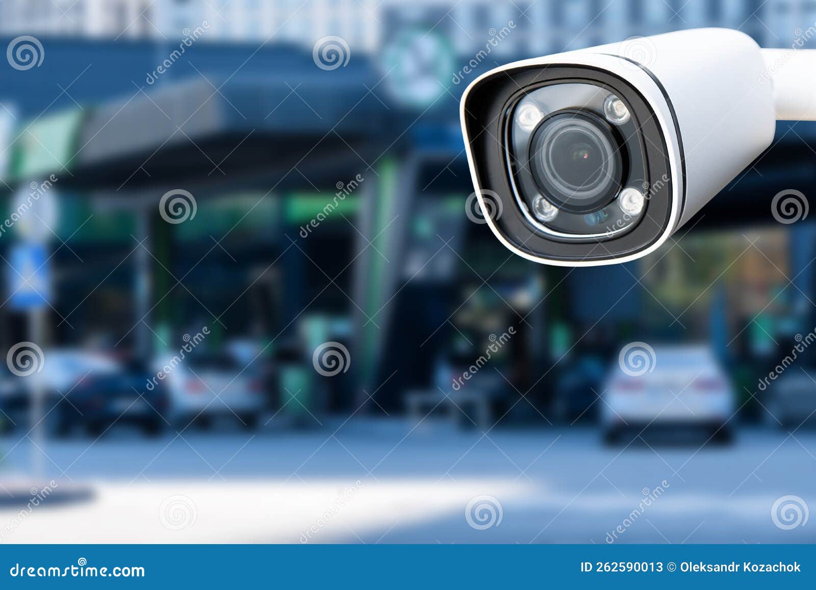 Closeup on Security CCTV Camera or Surveillance System in Service ...