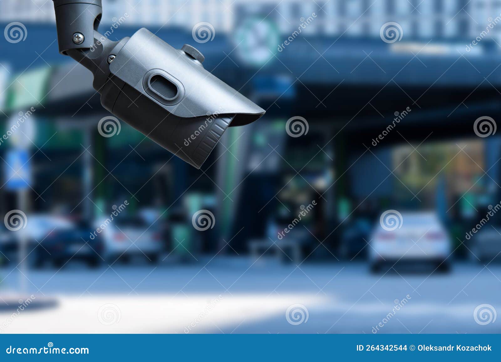 Closeup on Security CCTV Camera or Surveillance System in Service ...