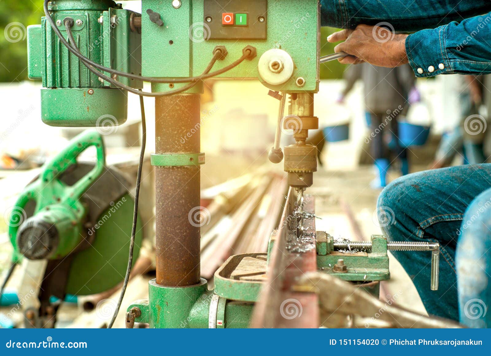 Closeup Selective Focus on Hands of Worker Controls the Electrical ...