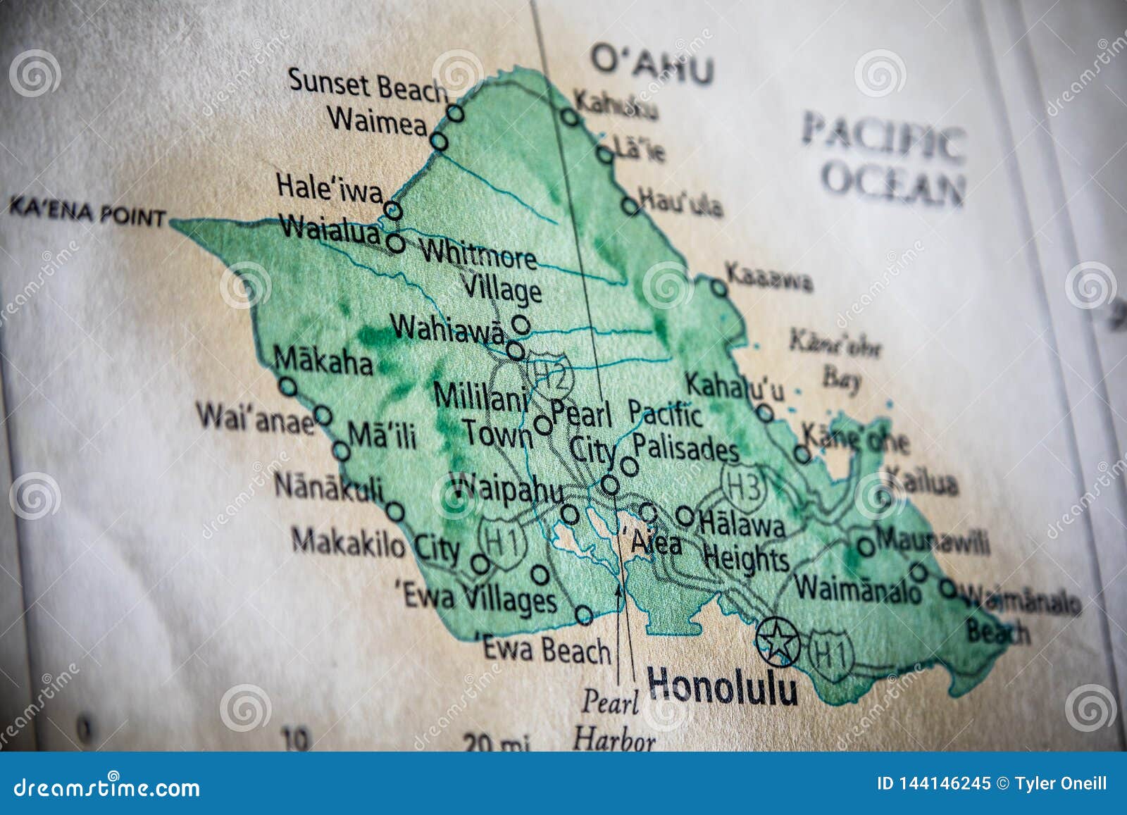 Selective Focus of Hawaii State on a Geographical and Political State ... Selective Focus of Hawaii State on a Geographical and Political State ...