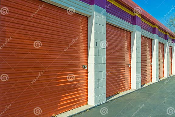 Closeup of Self Storage Building Stock Image - Image of industry ...