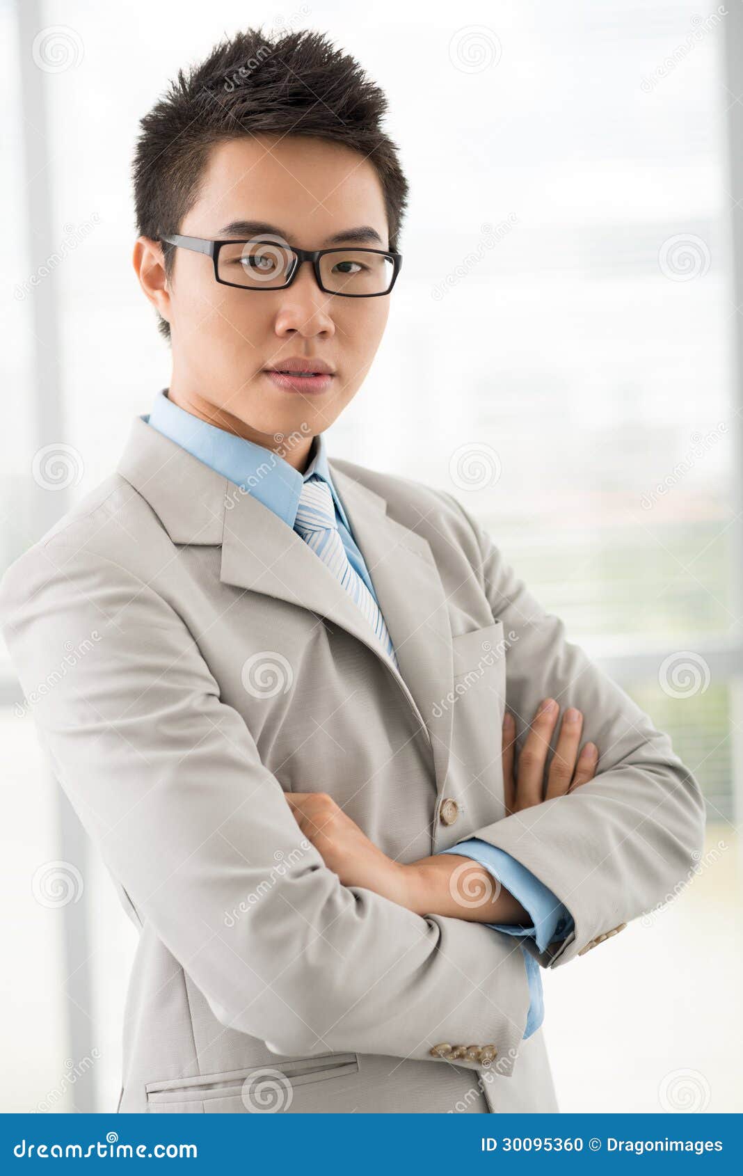 Serious businessman stock photo. Image of arms, entrepreneur - 30095360