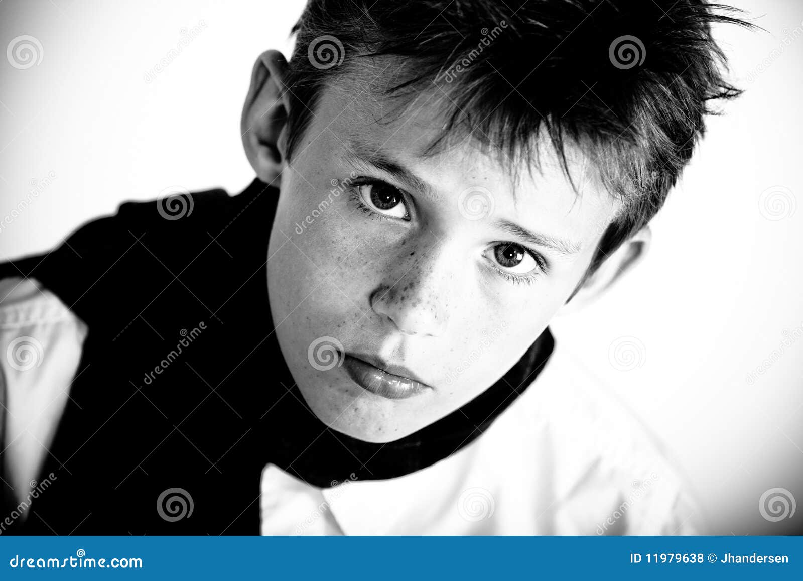 Closeup of Serious Looking Boy Stock Photo - Image of expression, youth ...