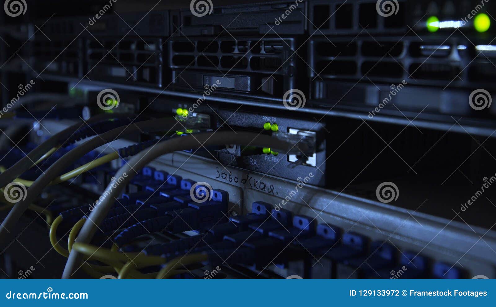 Closeup of Server Hardware Wires Stock Footage - Video of computer ...