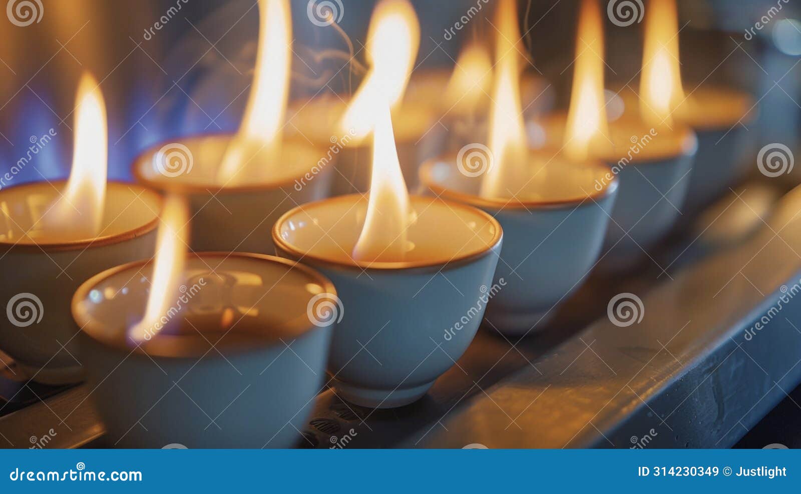 Closeup of a Set of Fire Cups Demonstrating the Traditional Od of ...