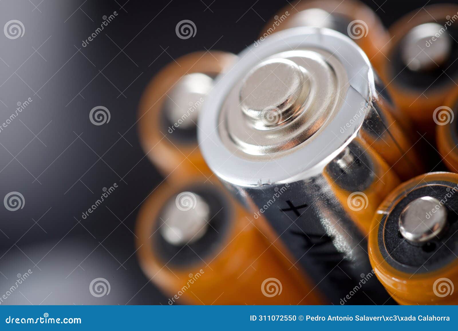 Closeup of a Set Small Batteries Stock Photo - Image of life, objects ...