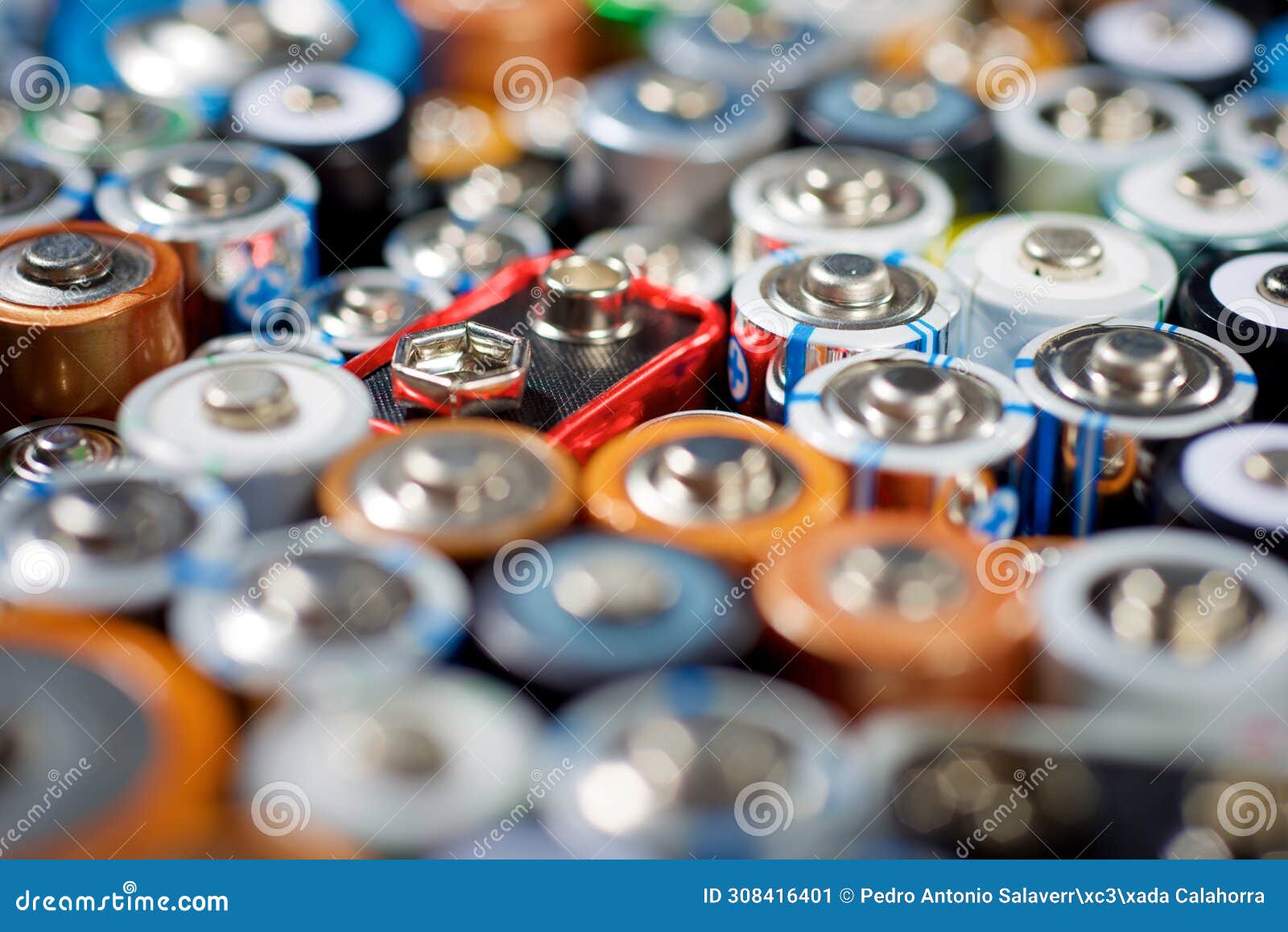Closeup of a Set Small Batteries Stock Image - Image of fuel, objects ...