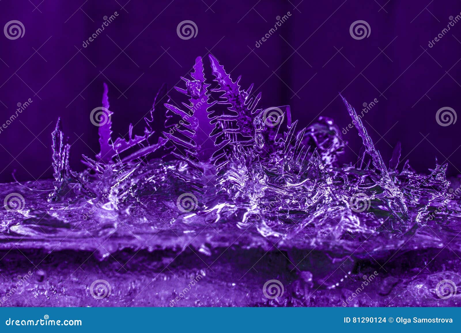 Closeup Sharp Cool Looking Pieces of Ice into Beautiful Pieces on a ...