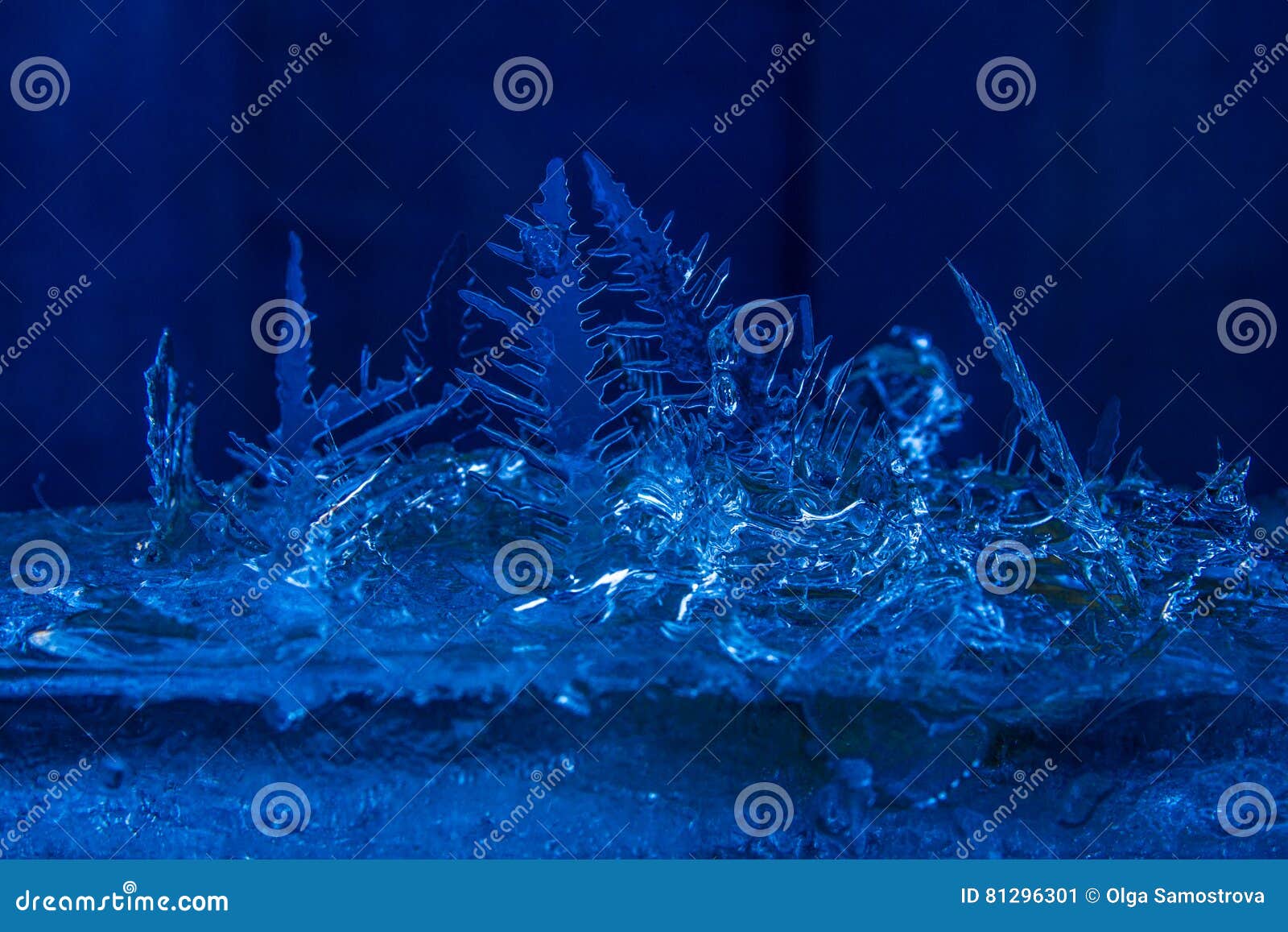 Closeup Sharp Cool Looking Pieces of Ice into Beautiful Pieces on a ...