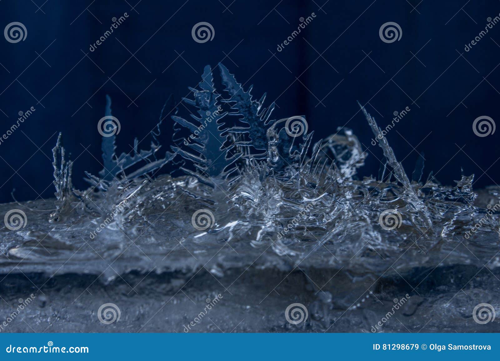 Closeup Sharp Cool Looking Pieces of Ice into Beautiful Pieces on a ...