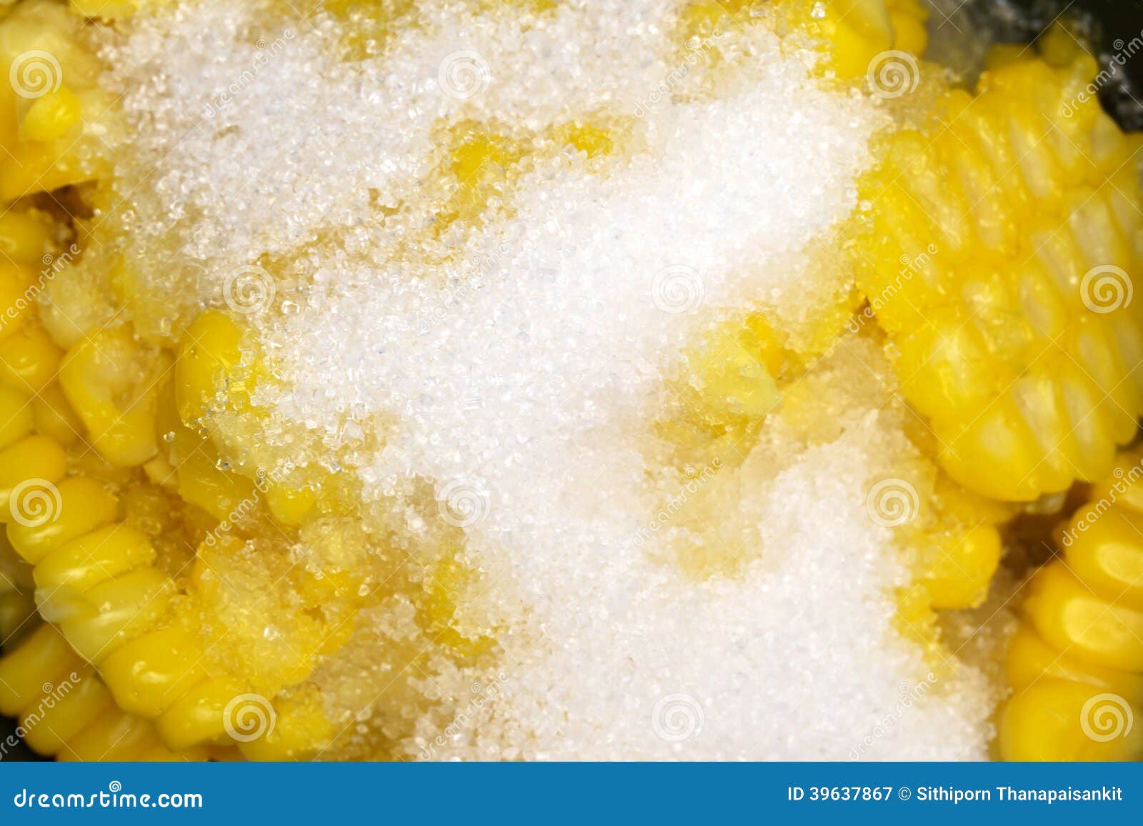 Closeup Shear Corn with Sugar Stock Image - Image of white, sugar: 39637867
