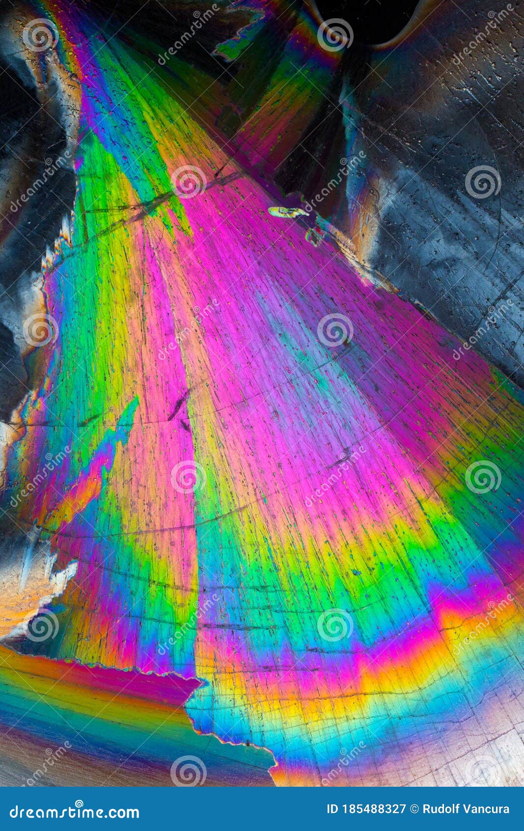 Ice in polarized light stock image. Image of frozen - 185488327