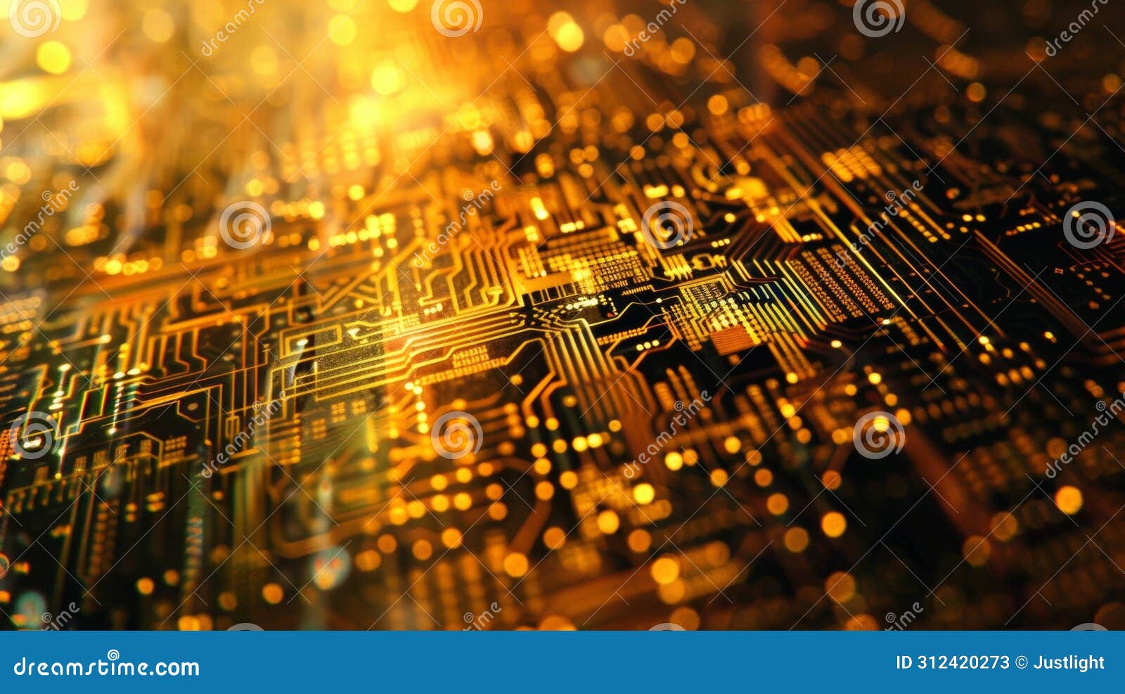 Closeup of a Shiny Flat Silicon Wafer Its Surface Etched with a Complex ...