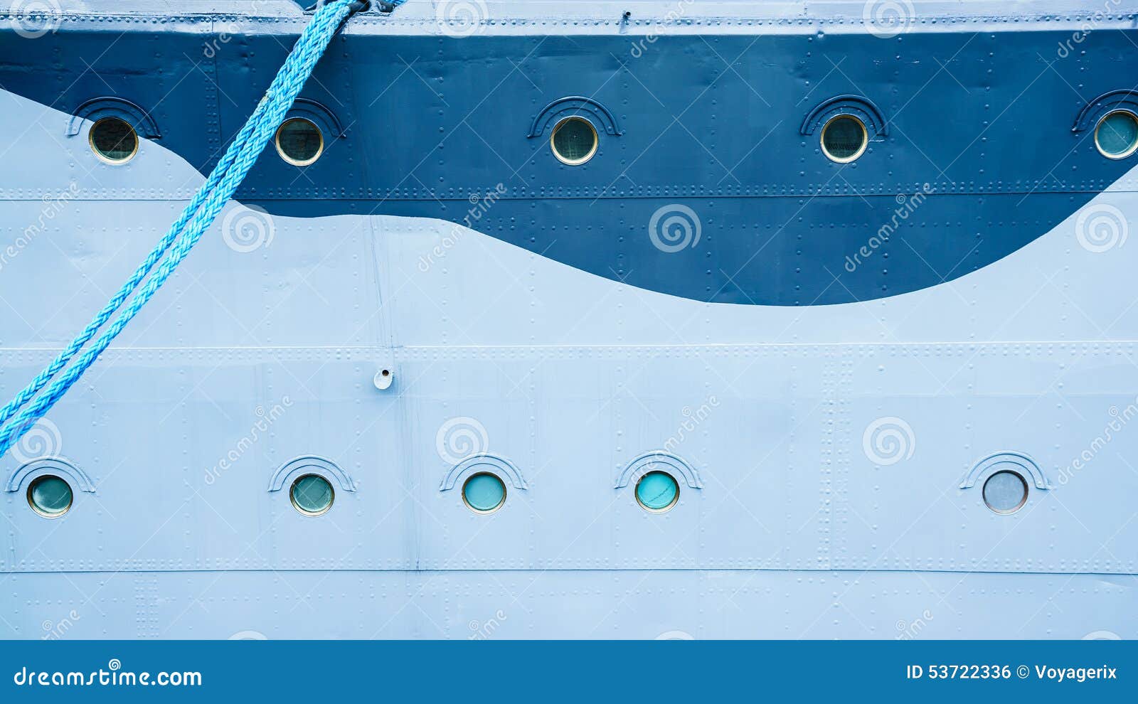 Closeup of Ship with Hanging Mooring Rope Stock Photo - Image of detail ...